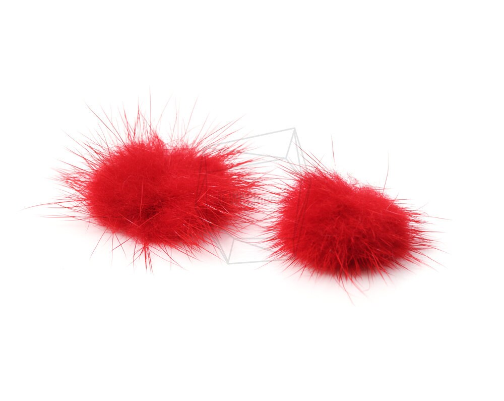 Bsc-056-g/4pcs/mini Mink Ball(red)/30mm X 30mm/jewelry Making - Etsy