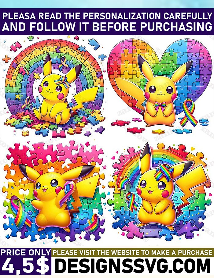 8 Anime Autism Cartoon Png Bundle, Autism Awareness Png, Awareness Png ...