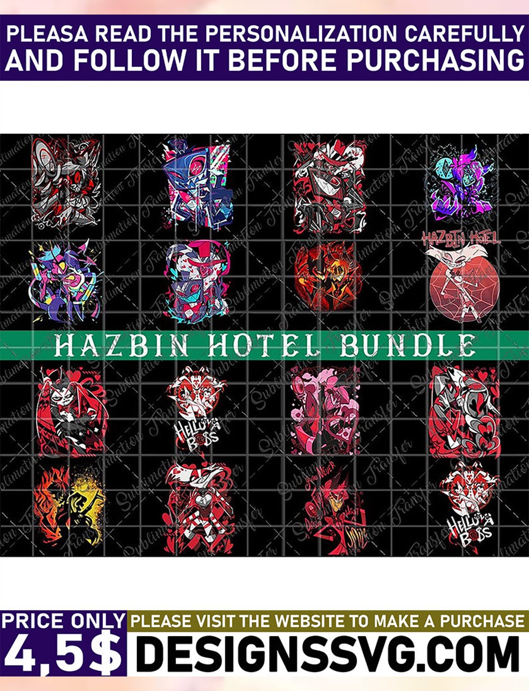 Hazbin Hotel Bundle, Hazbin Hotel Png, Hazbin Hotel Characters Png ...
