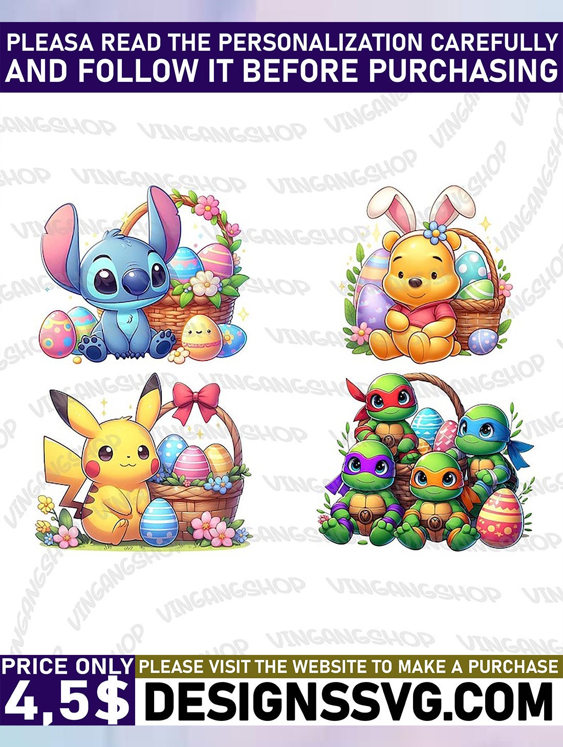 10 Cartoon Easter Character Png Bundle, Superhero Easter Eggs Png ...