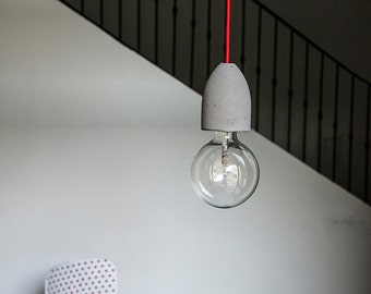 Concrete Pendant Lamp Modern Industrial Light in Cement | Etsy