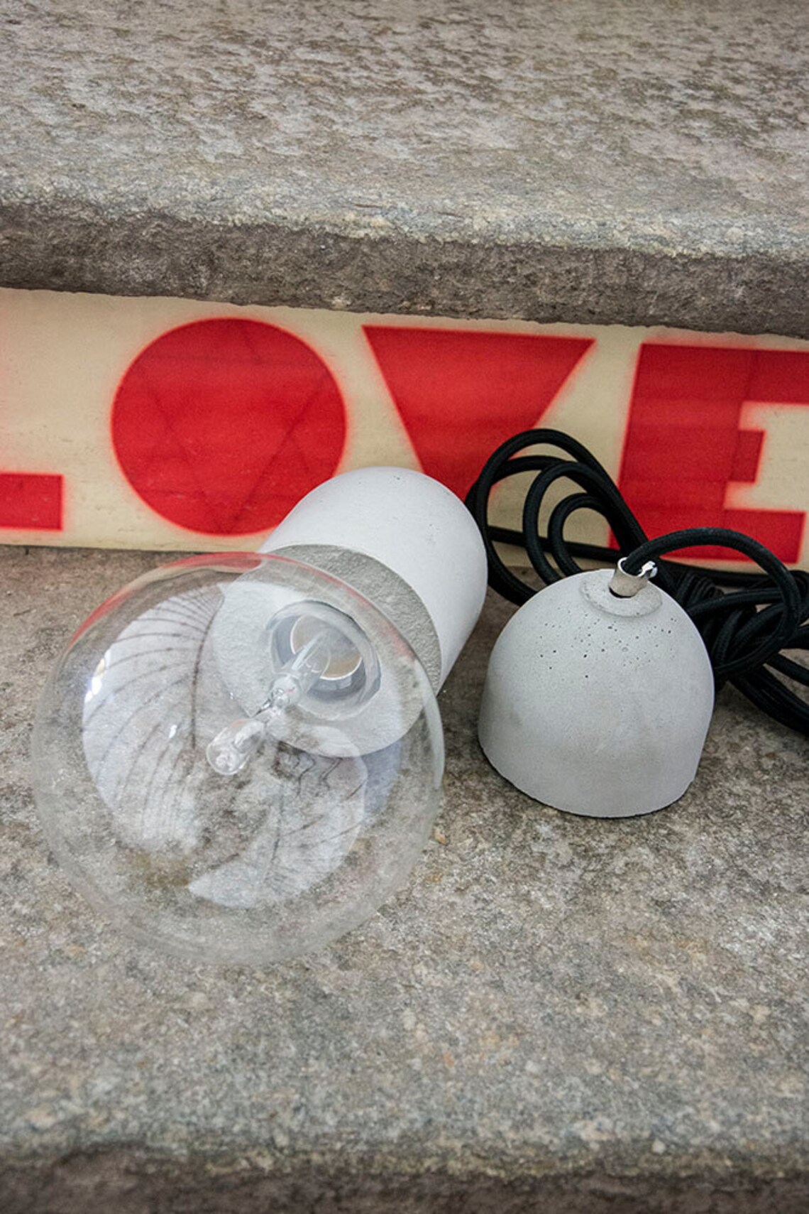 Concrete Pendant Lamp Modern Industrial Light in Cement | Etsy