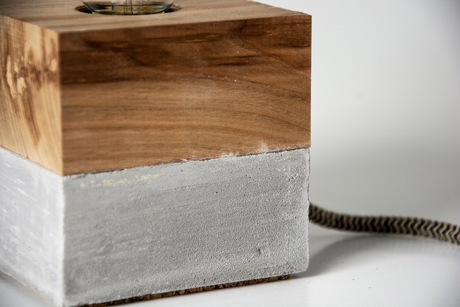 Table Lamp concrete wood | Etsy