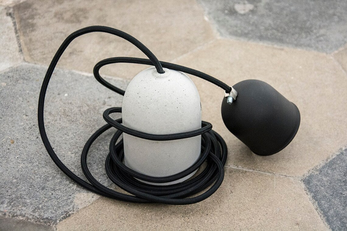 Concrete Pendant Lamp, Modern Industrial Light in Cement - Etsy