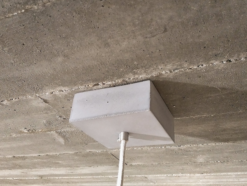 Square Concrete Ceiling Cup Concrete Ceiling Rose for | Etsy