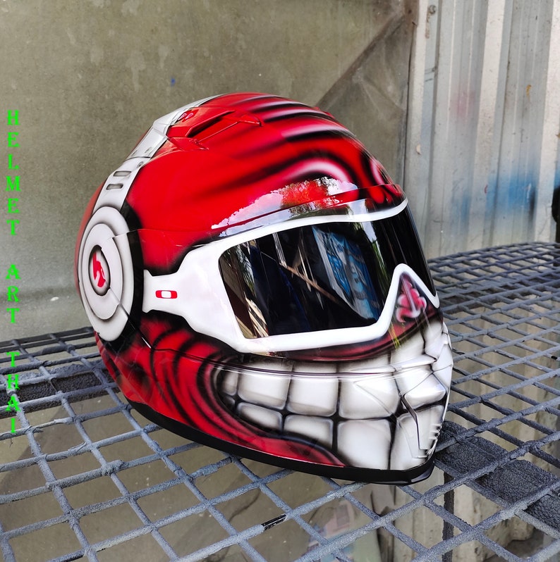 Custom Smiley Face Motorcycle Helmet - Etsy UK