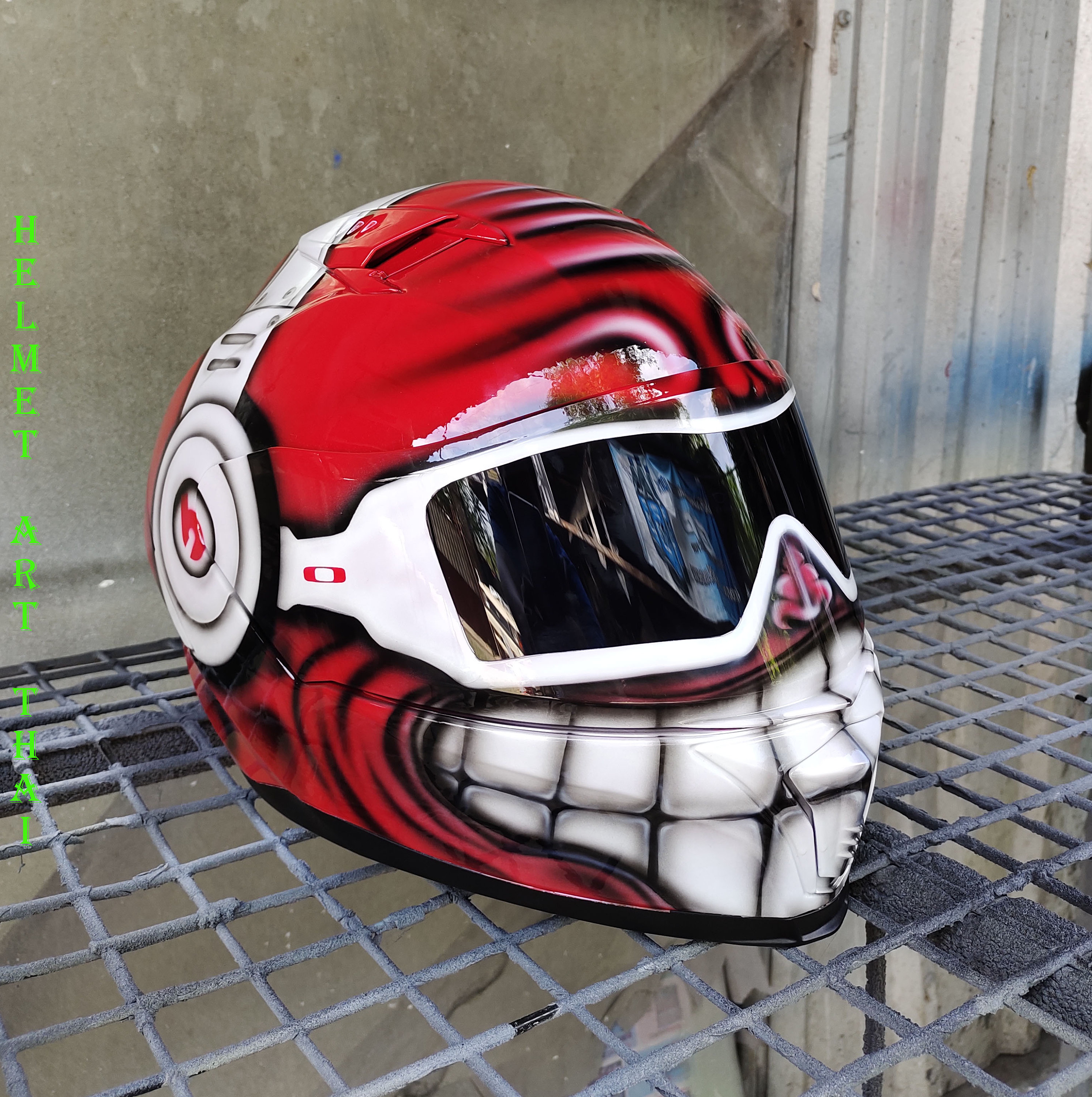 Custom Smiley Face Motorcycle Helmet - Etsy UK