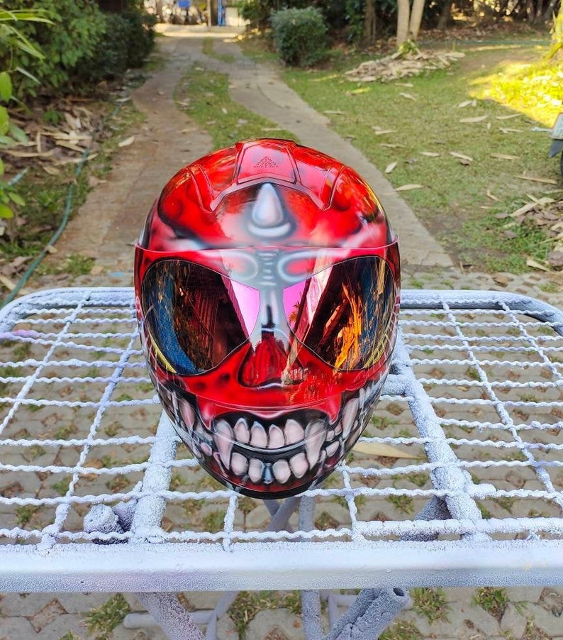 Custom Airbrushed Motorcycle Helmet - Etsy