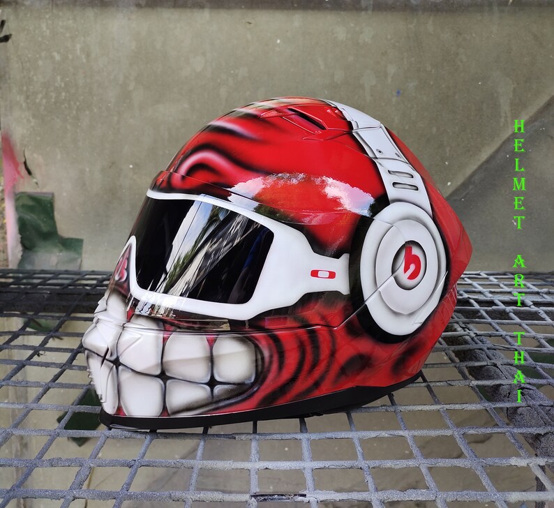 Custom Smiley Face Motorcycle Helmet - Etsy UK