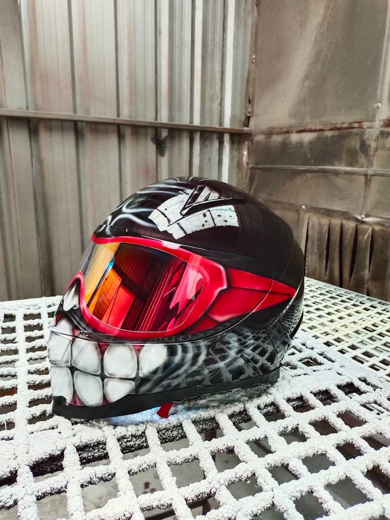 Custom Smiley Face Motorcycle Helmet | Etsy