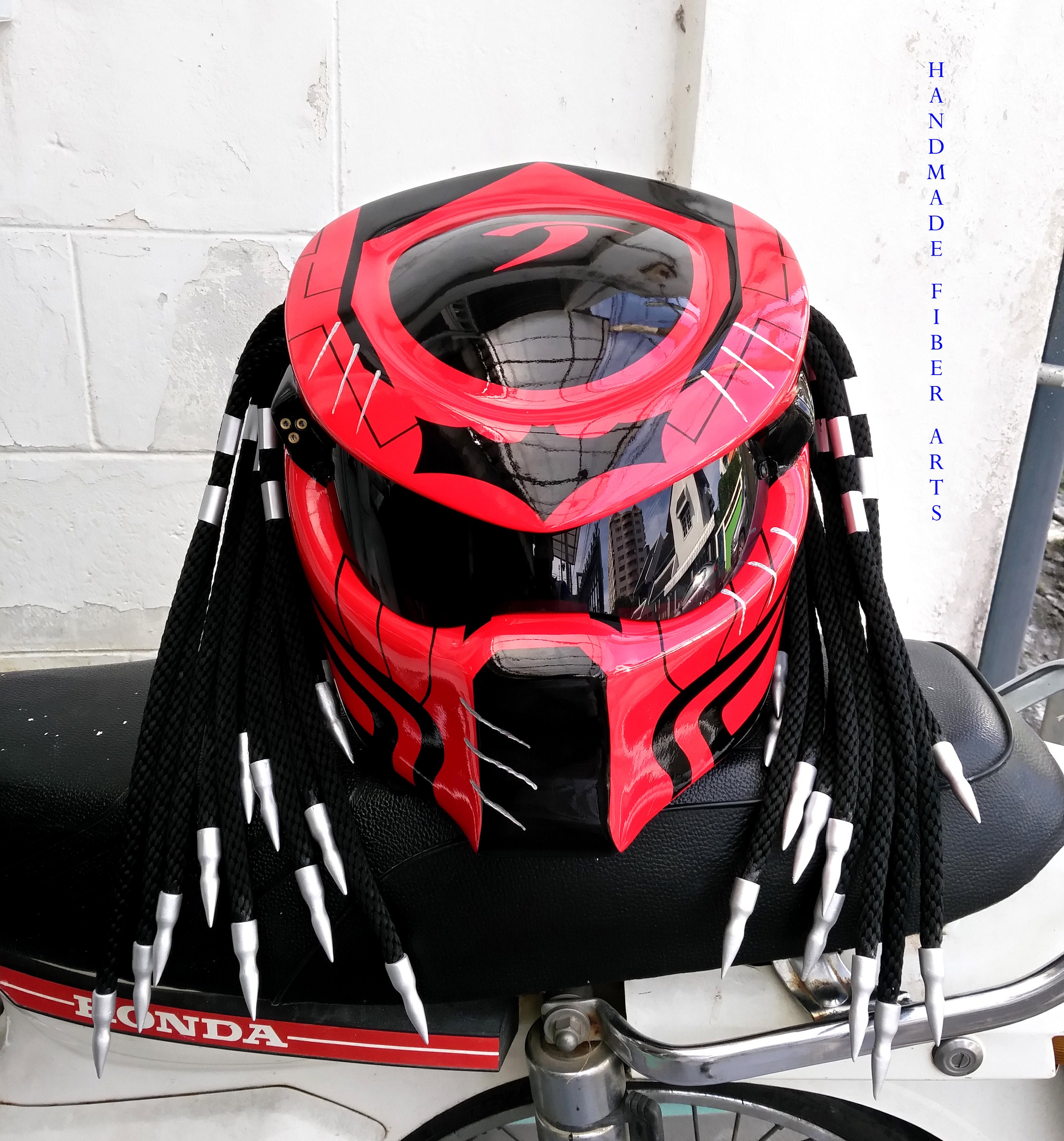 Casque de moto Predator personnalisé | Etsy