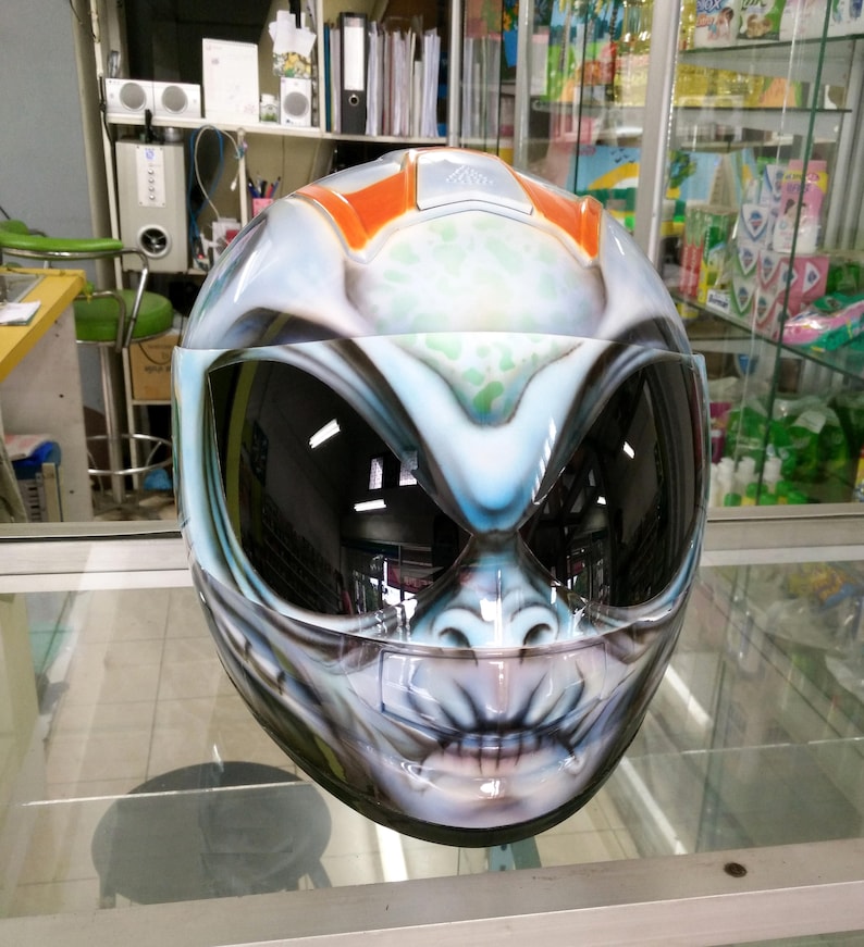 Alien Custom Motorcycle Helmet | Etsy