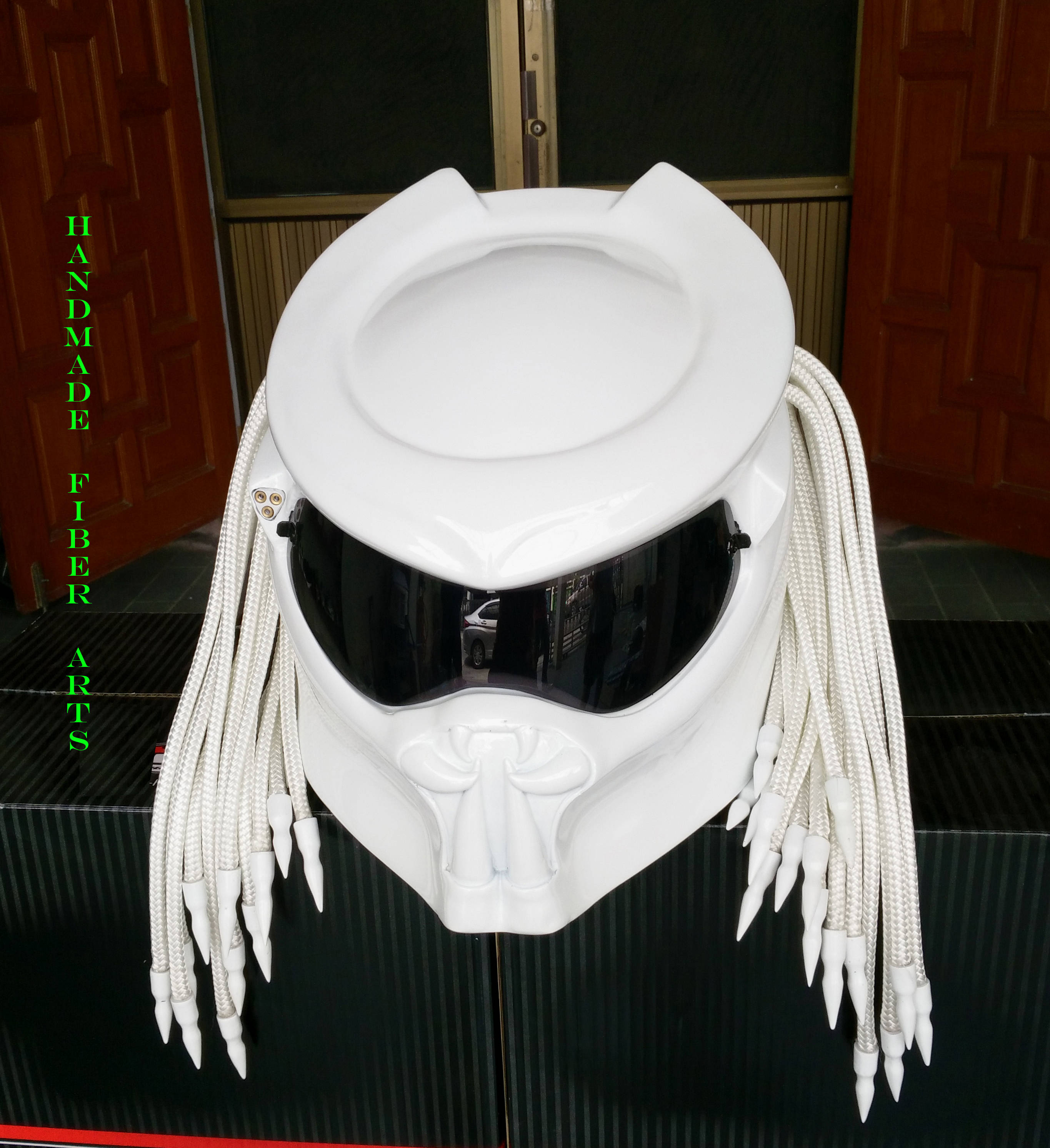 White Custom Full Face Motorcycle Helmet | Etsy