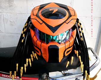 Custom Predator Helmet Black Blue Color for Motorcycle - Etsy