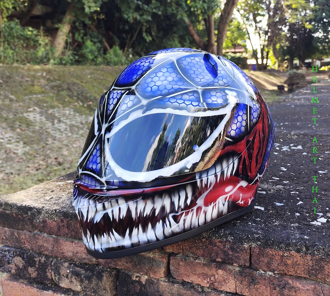 VENOM SPIDERMAN Motorcycle Helmet - Etsy