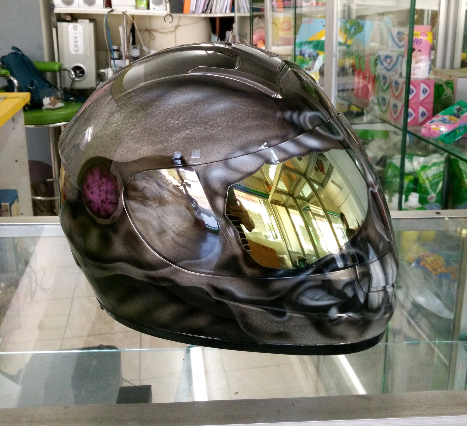 Custom Airbrush Painted Motorcycle Helmet - Etsy