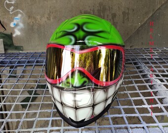 Custom Smiley Face Motorcycle Helmet - Etsy UK