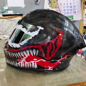 VENOM Custom Motorcycle Helmet - Etsy