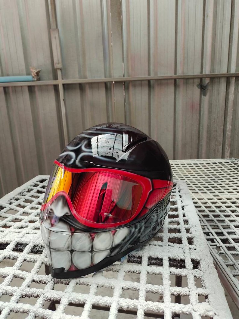 Custom Smiley Face Motorcycle Helmet | Etsy