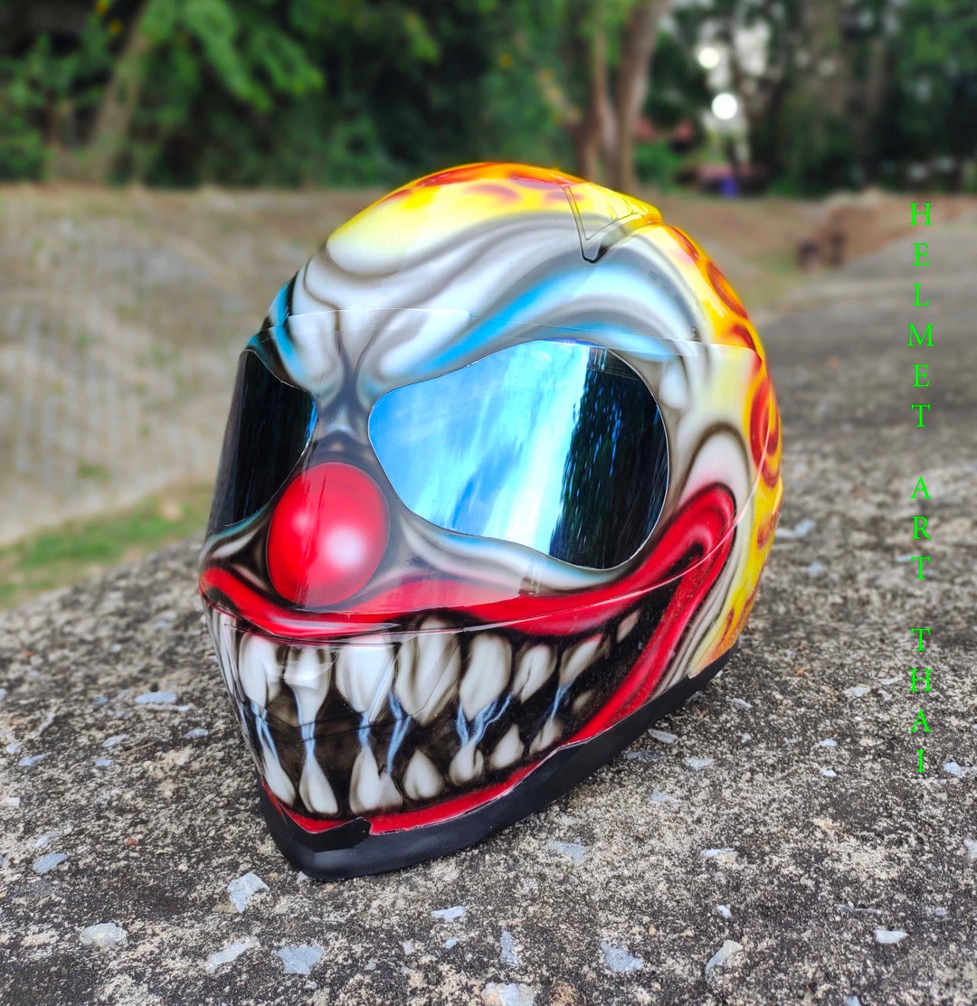 SCARY CLOWN Custom Motorcycle Helmet - Etsy