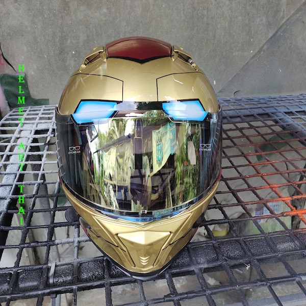 Iron Man Motorcycle Helmet - Etsy
