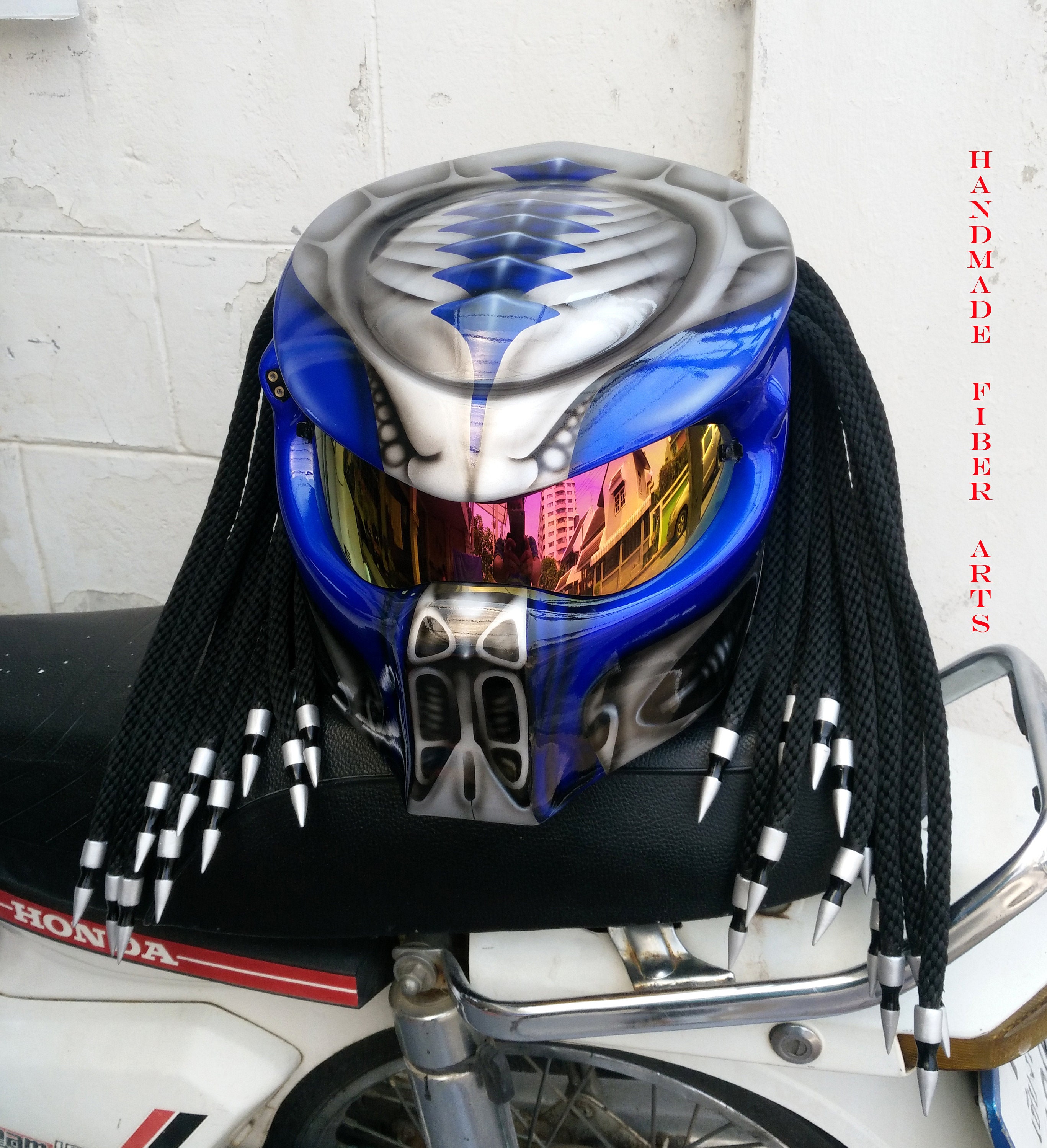 Carbon Fiber Predator Motorcycle Helmet