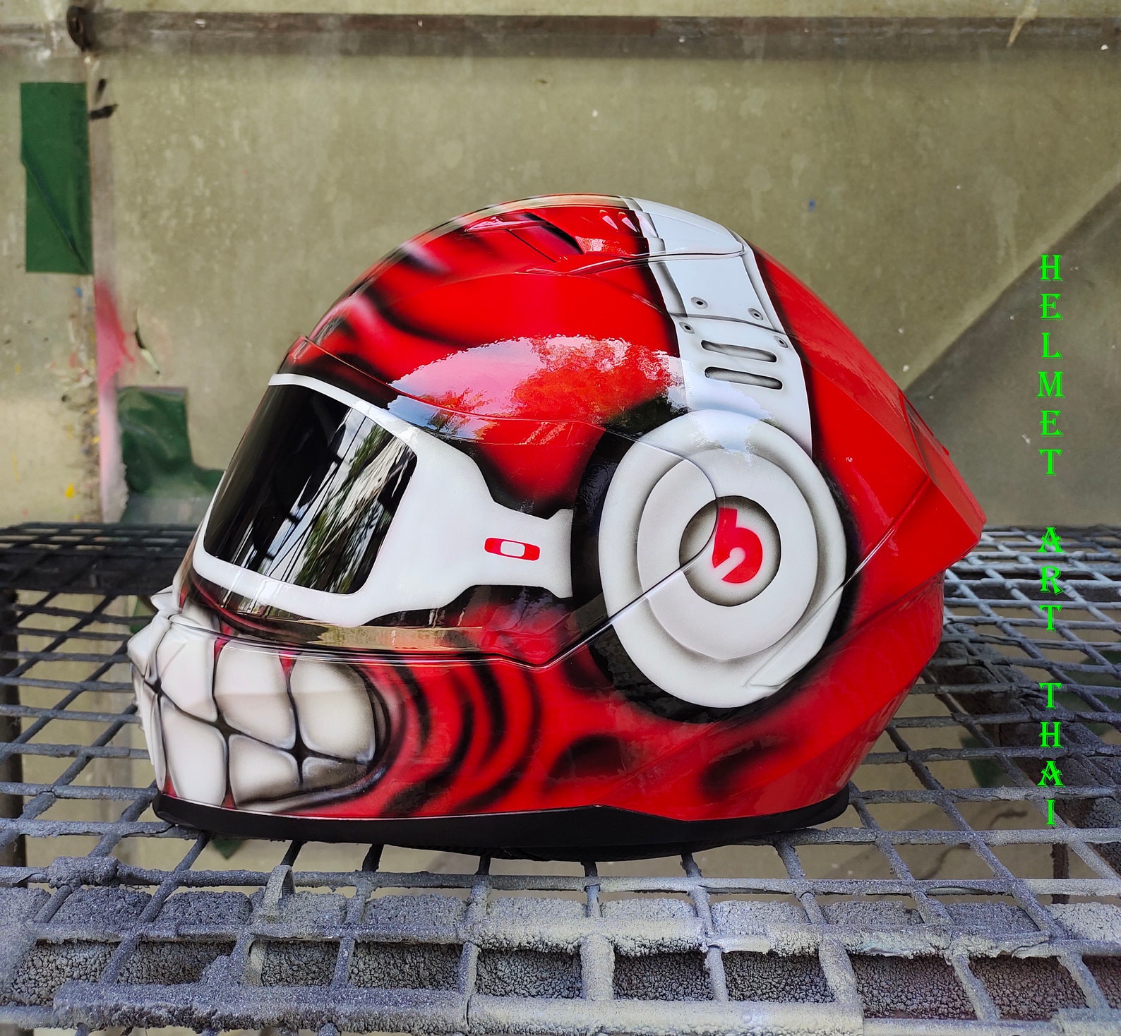 Custom Smiley Face Motorcycle Helmet | Etsy