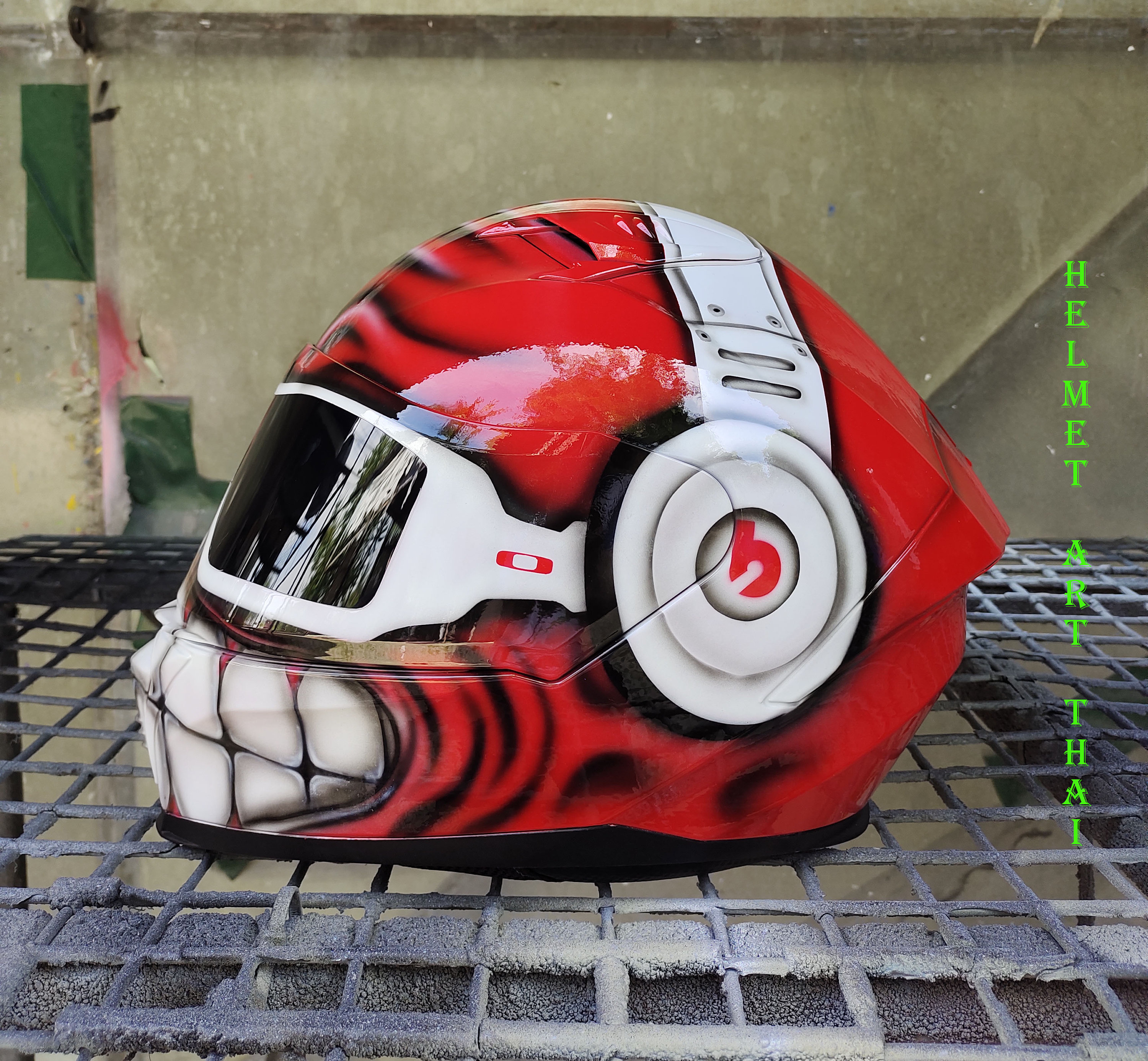 Custom Smiley Face Motorcycle Helmet - Etsy UK