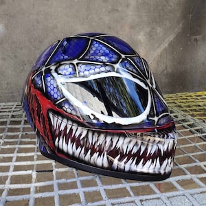 VENOM SPIDERMAN Motorcycle Helmet - Etsy