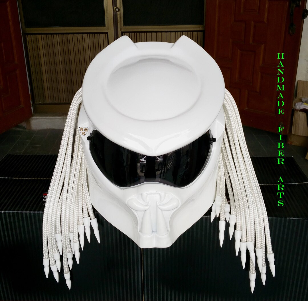 White Custom Full Face Motorcycle Helmet - Etsy