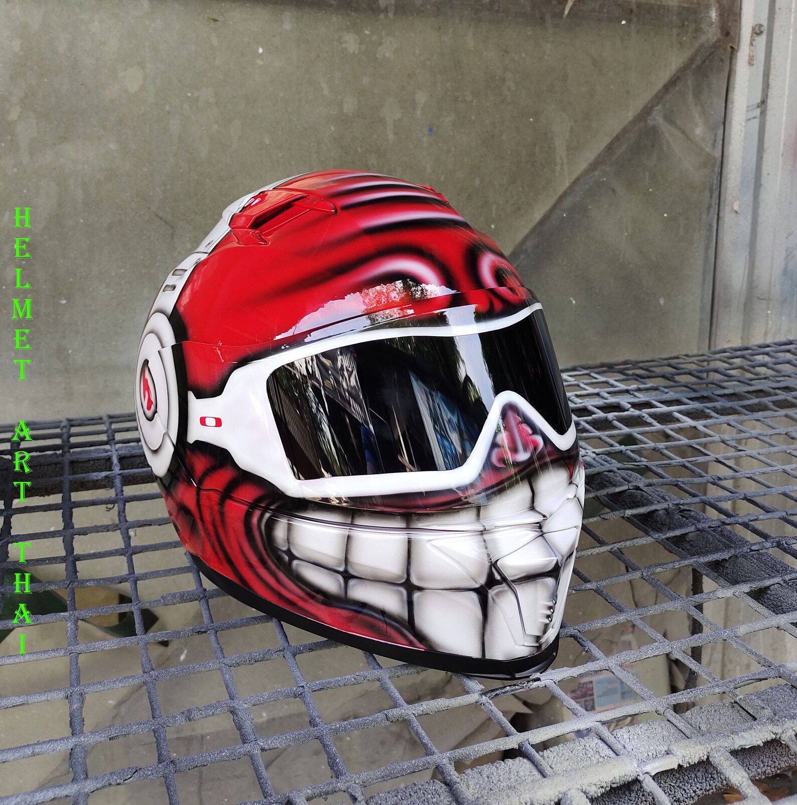 Custom Smiley Face Motorcycle Helmet | Etsy