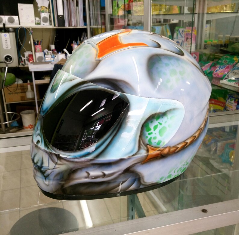 Alien Custom Motorcycle Helmet | Etsy