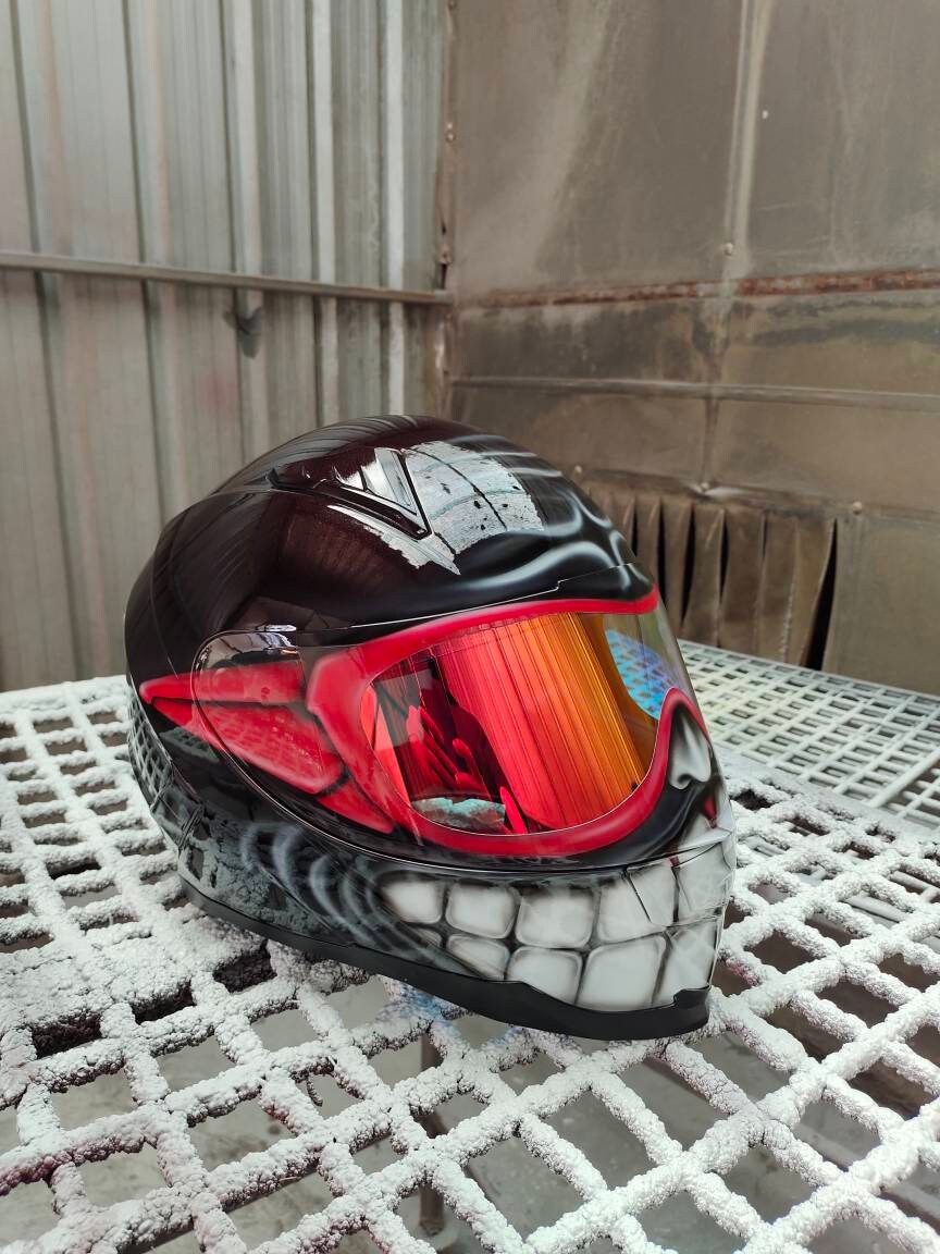 Custom Smiley Face Motorcycle Helmet - Etsy