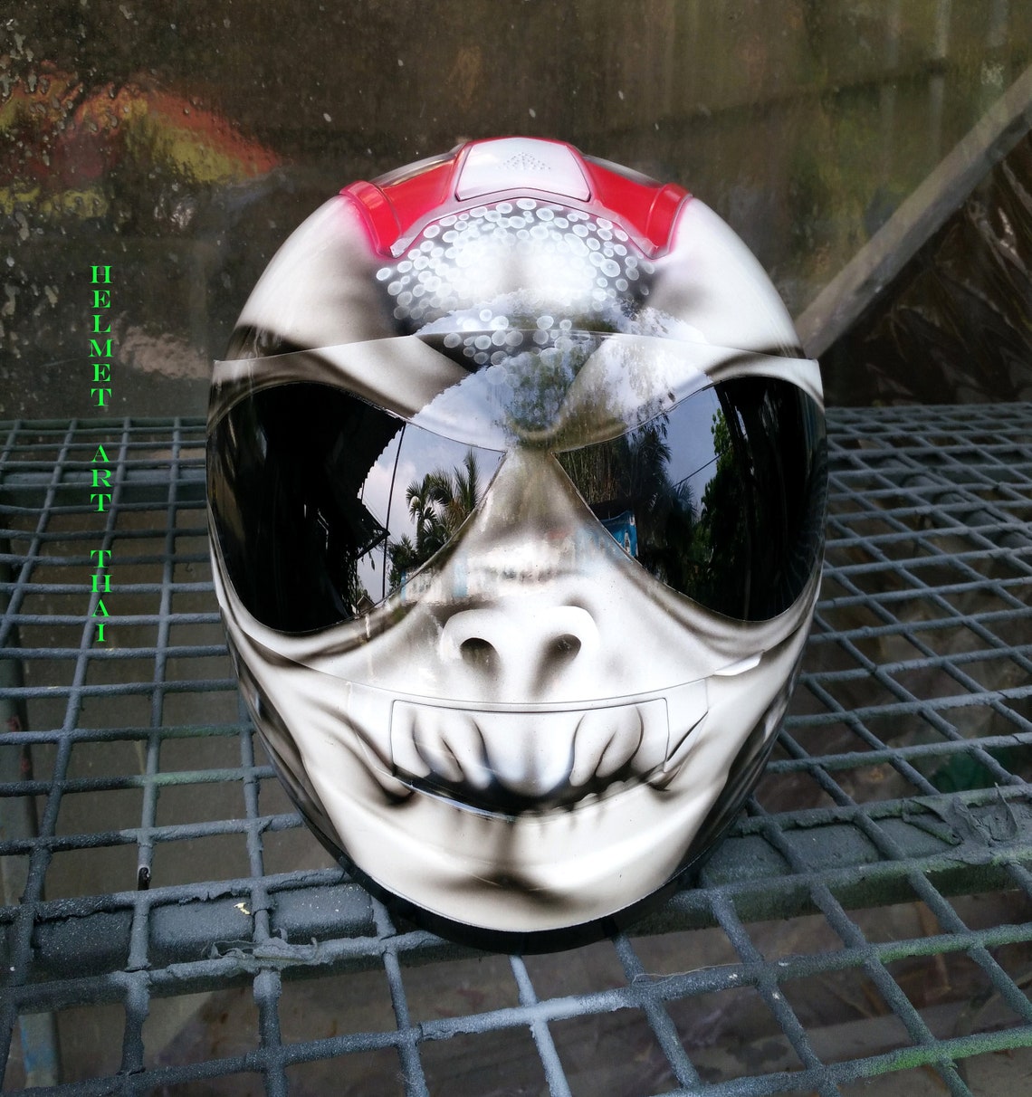 Alien Custom Motorcycle Helmet - Etsy