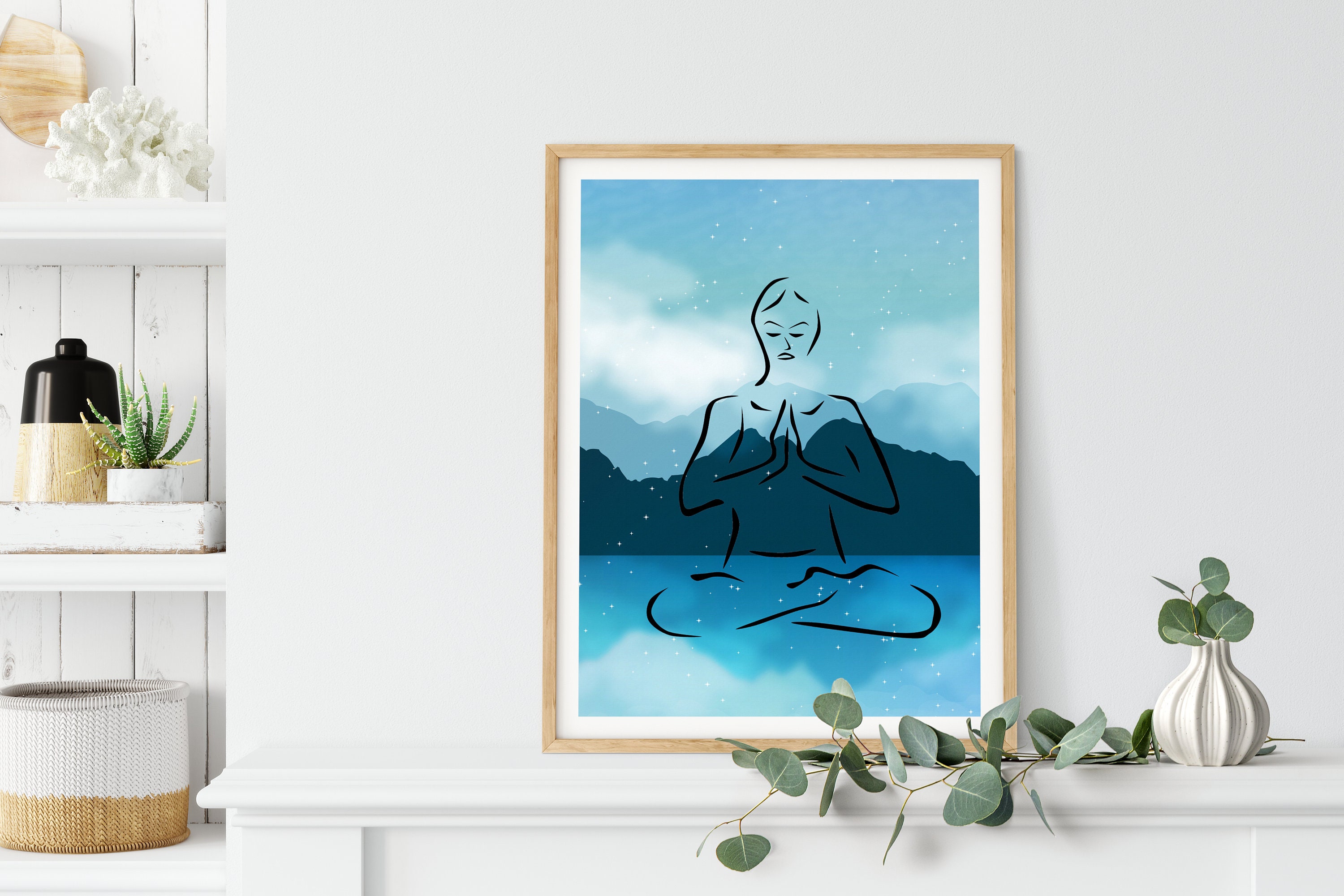 Yoga Pose Printable Wall Art Zen Print Meditation Poster Yoga Decor ...