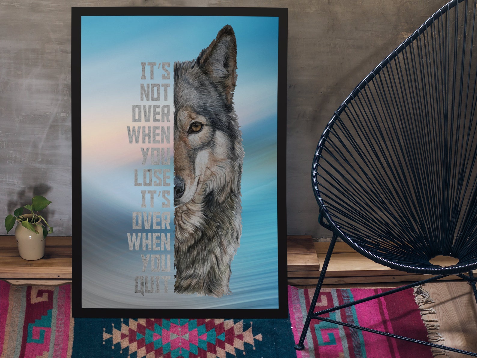 Wolf Printable Poster Digital Download Wolves Wall Art Inspirational ...