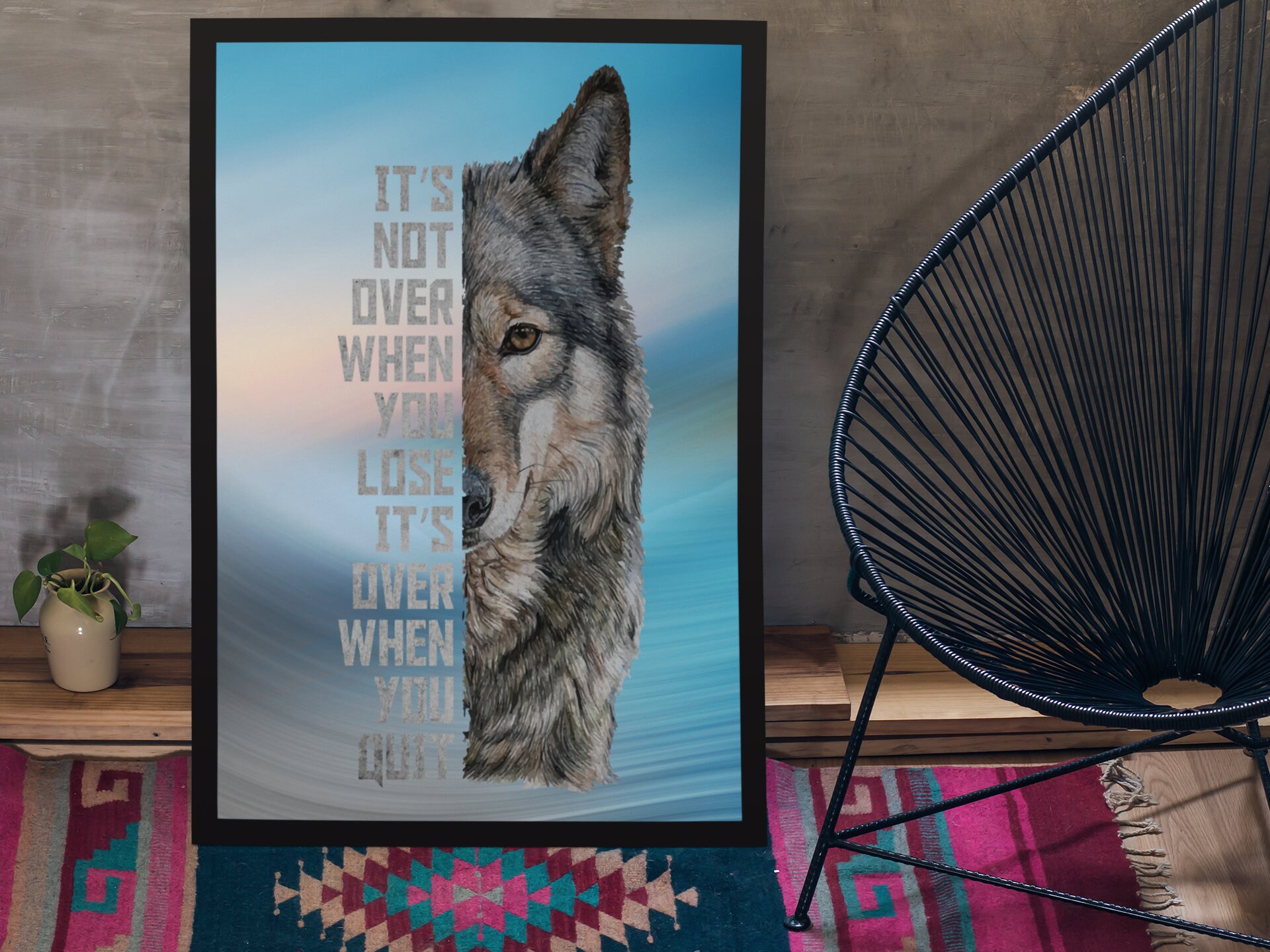 Wolf Printable Poster Digital Download Wolves Wall Art Inspirational ...