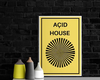 Acid House Poster - Etsy UK