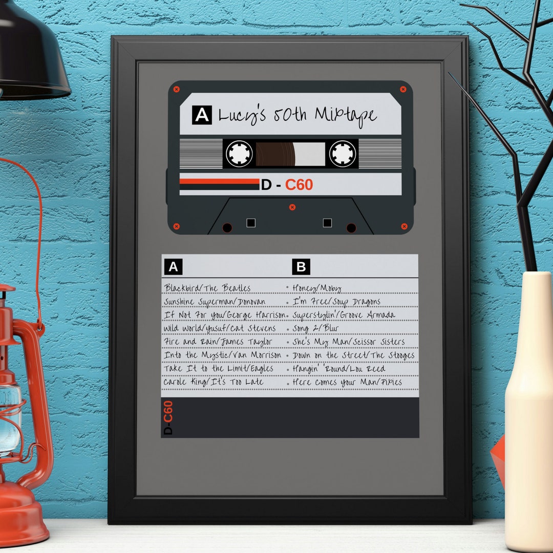 Choose Your Own Songs Print | 50th Birthday Gift |personalised Music ...