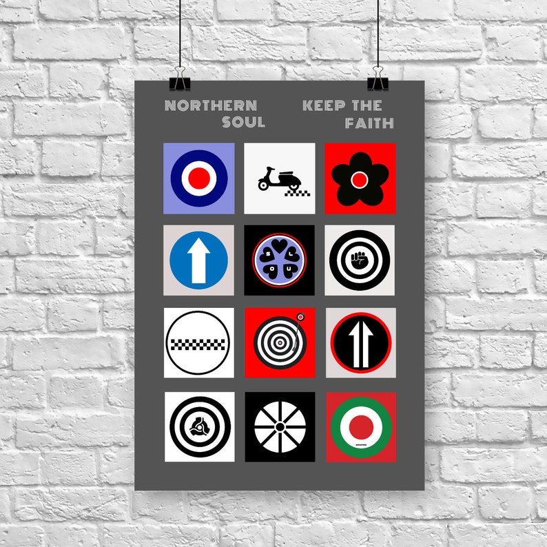 Mod Poster Northern Soul Poster Mod Print Northern Soul | Etsy