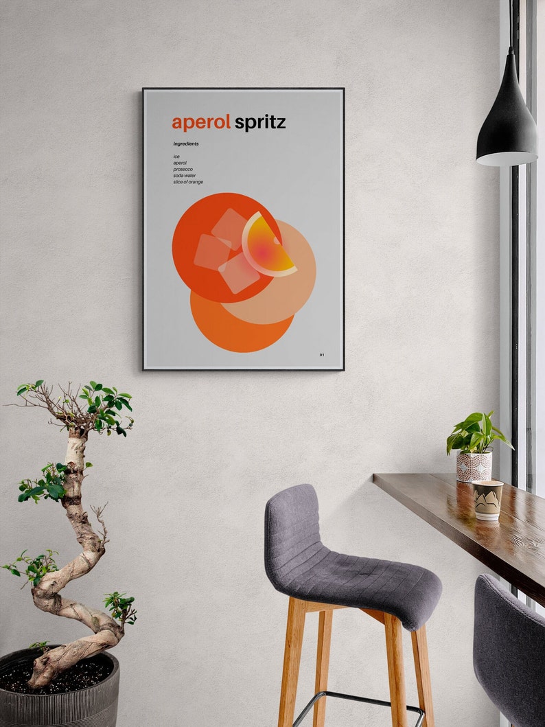 Aperol Spritz Poster Bar Prints Kitchen Diner Print - Etsy UK