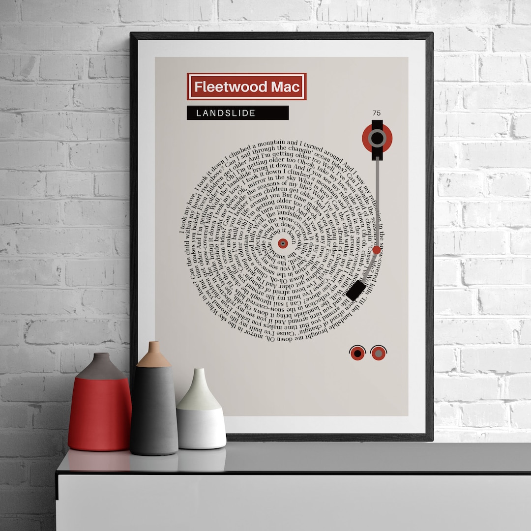 Personalised Lyric Print Choose Your Own Song Print Personalised Record ...