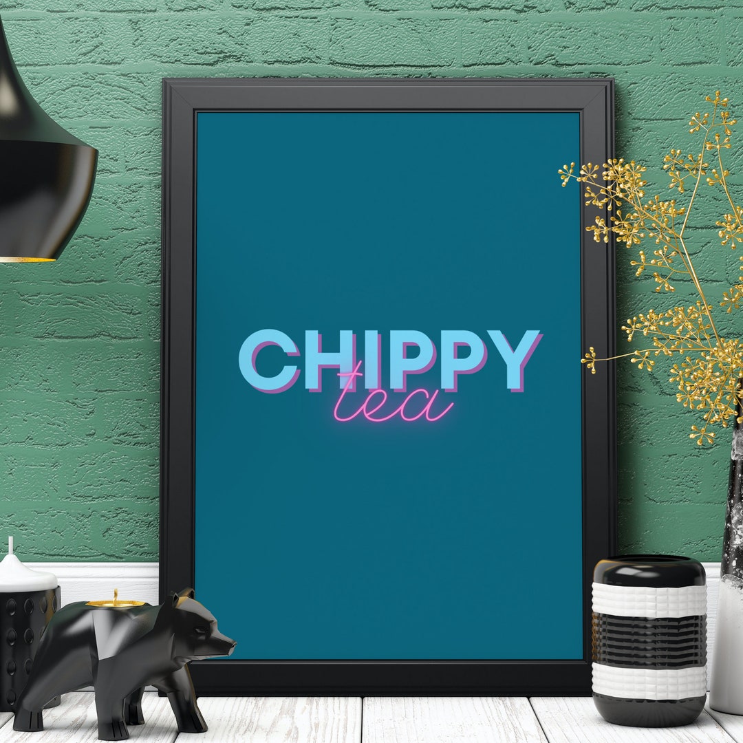 Chippy Tea Print | Fish and Chips | Kitchen Decor | Gallery Wall ...