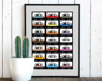 Tapes Music Cassette Retro 70s 80s 90s Collage - Etsy