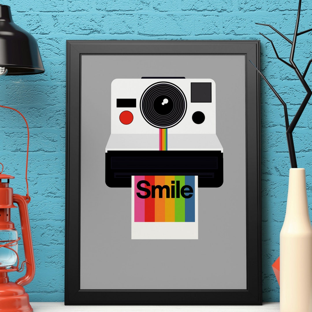 Polaroid Print Vintage Camera Print Retro Camera Print - Etsy
