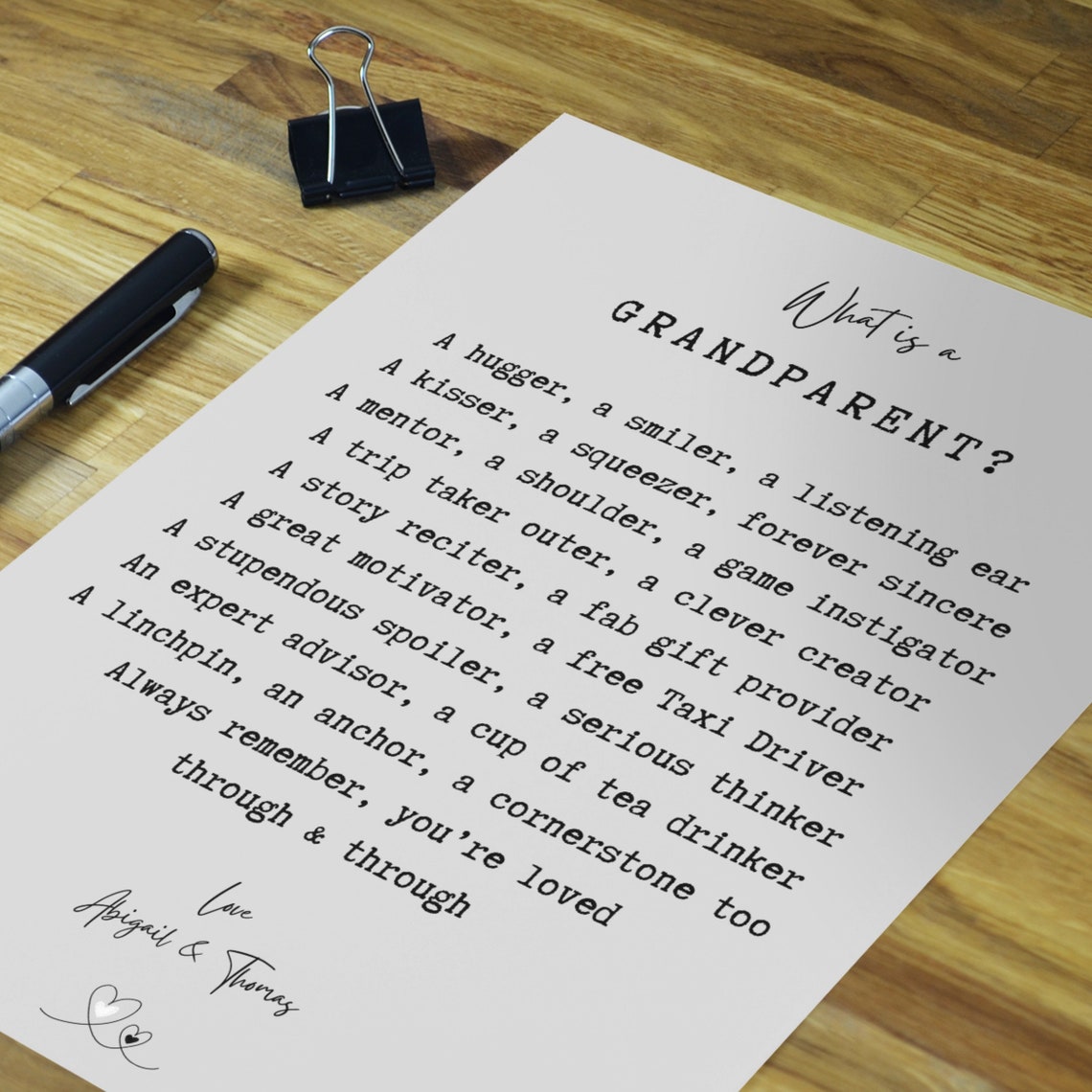 Grandparents Print Grandparents Poem Grandparent Wall | Etsy UK
