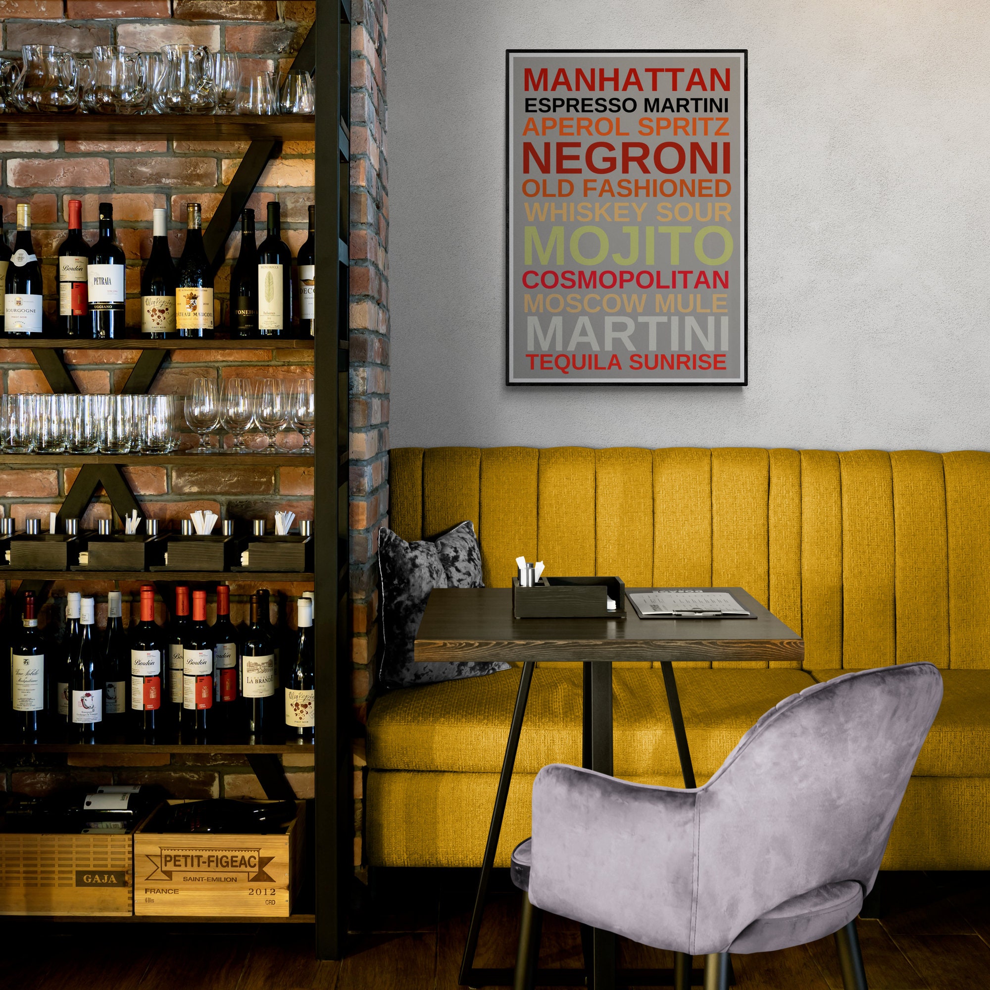 Cocktail Sign Cocktail Menu Cocktail Poster Cocktail - Etsy