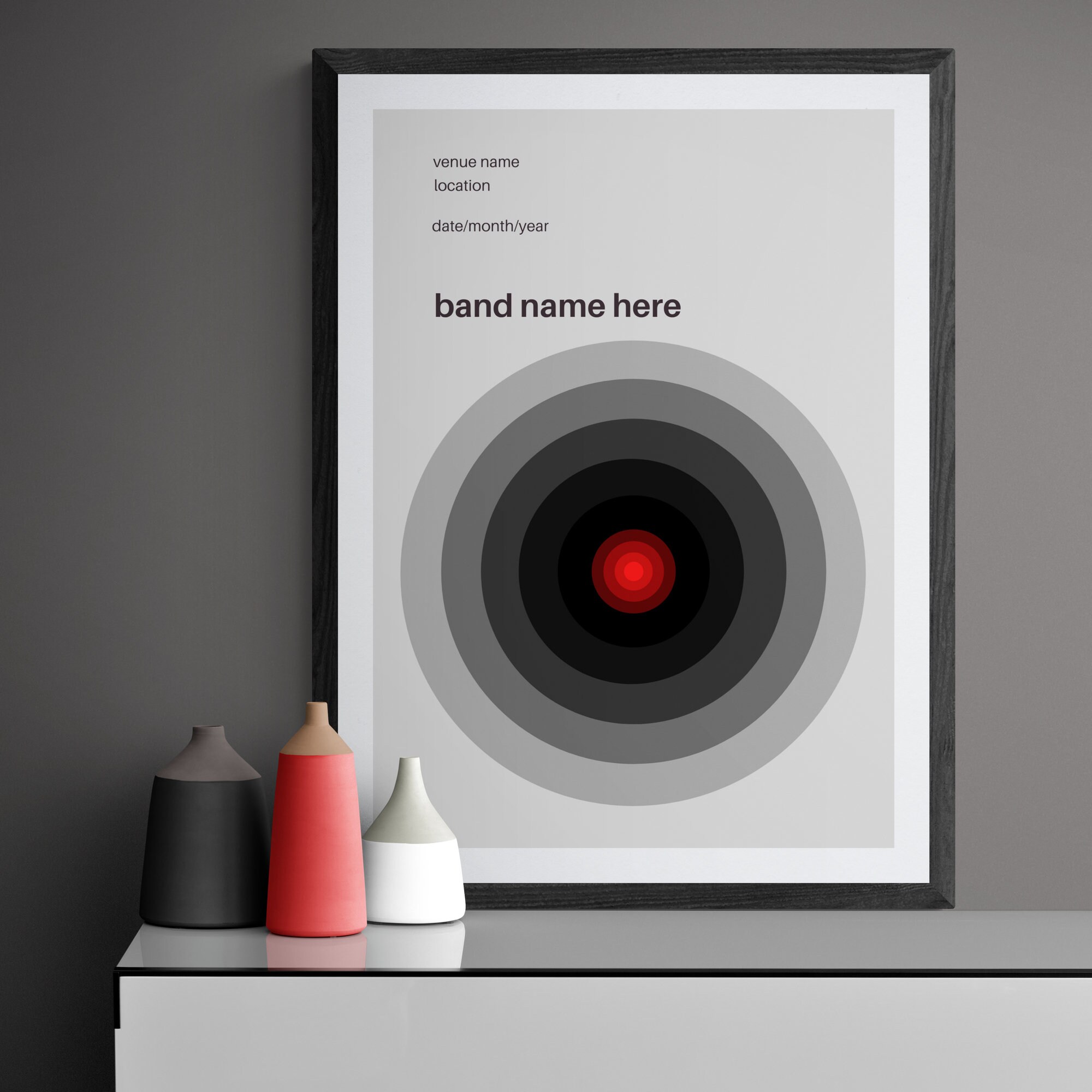 Custom Band Poster Minimalist Band Print Personalised Band | Etsy