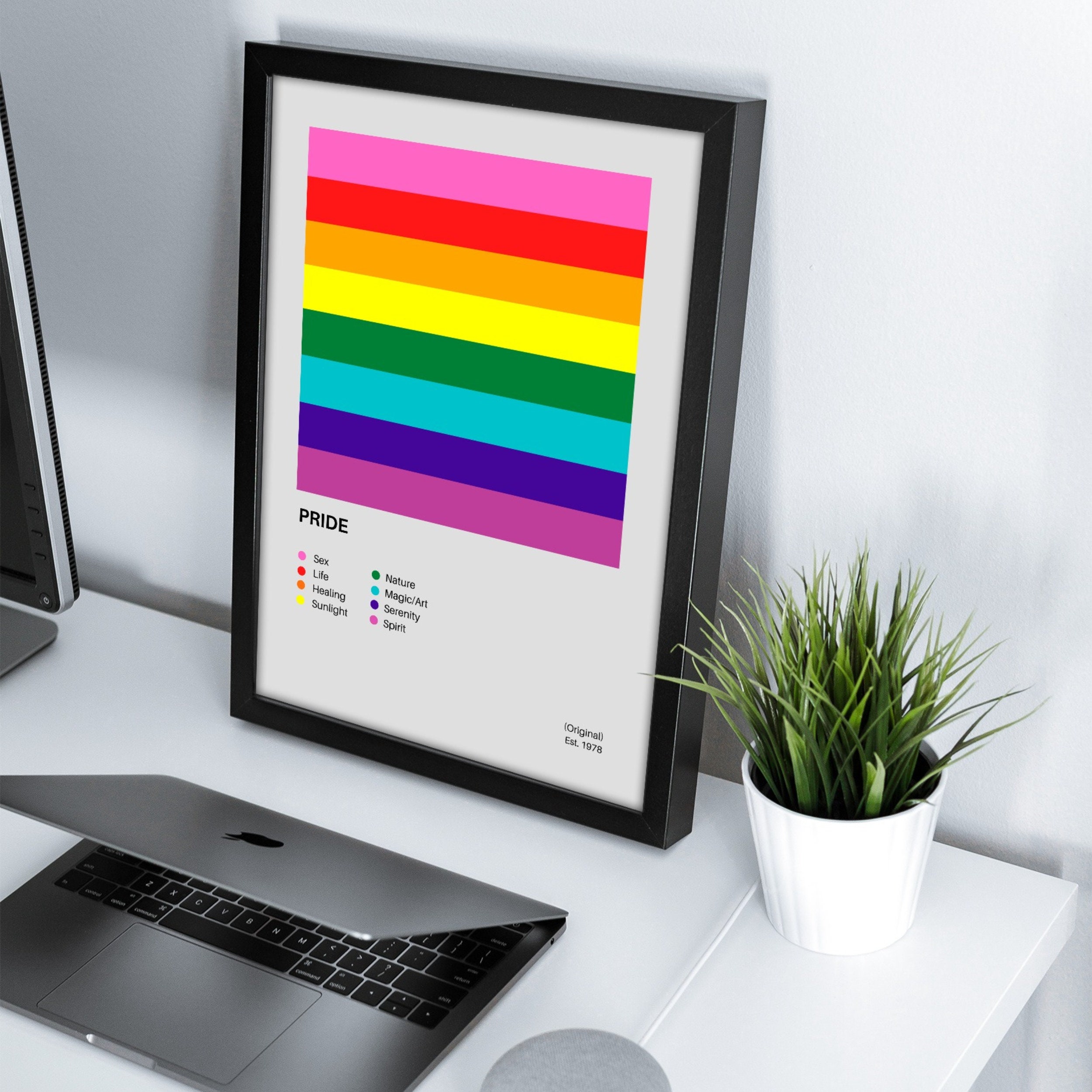 Original Pride Flag Pride Poster Pride Print LGBTQ Print - Etsy