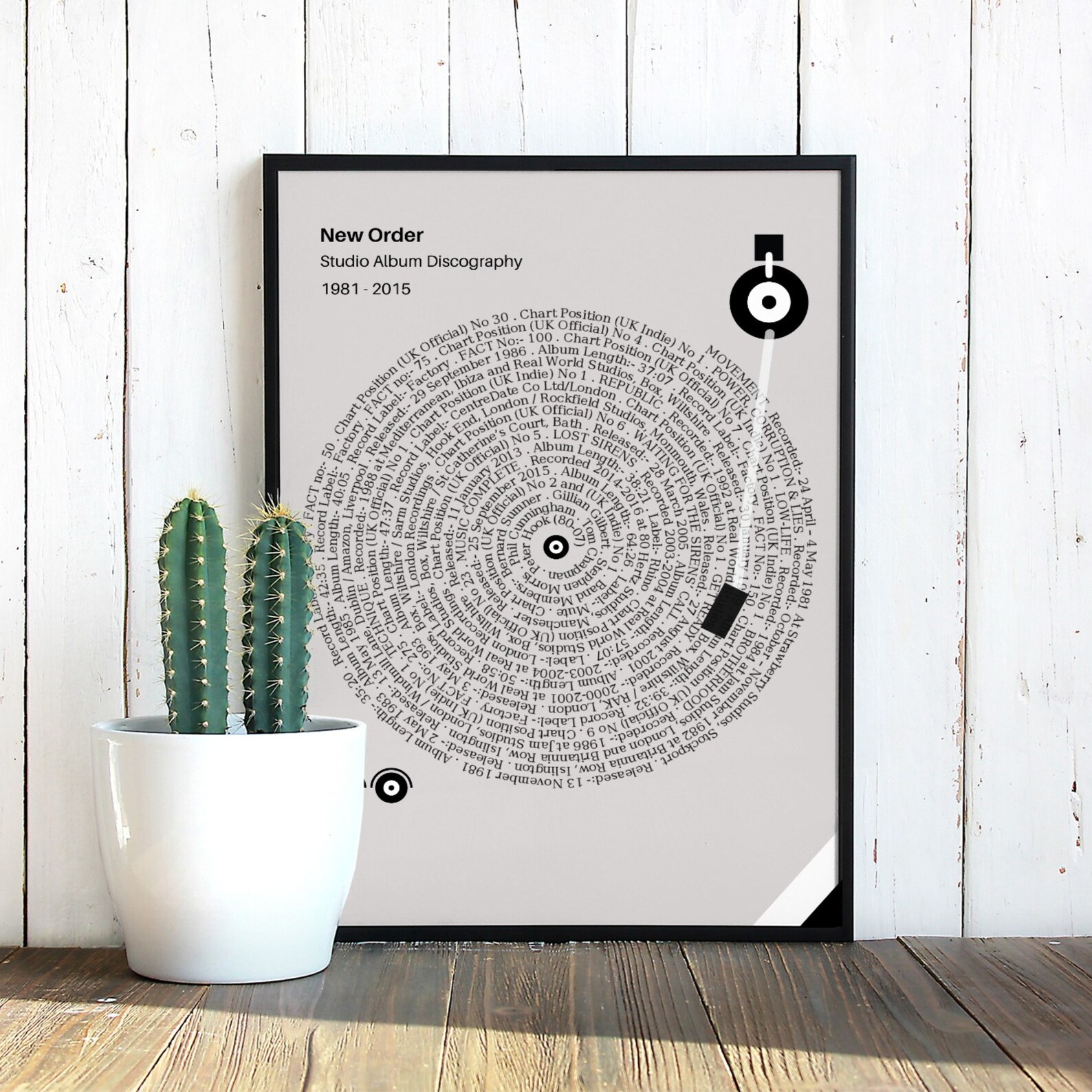 New Order Discography Print New Order Studio Album | Etsy